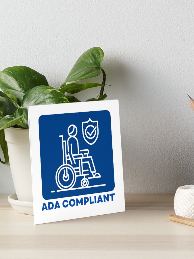 "ADA Compliant Handicap Sign Wheelchair" Art Board Print for Sale by ...