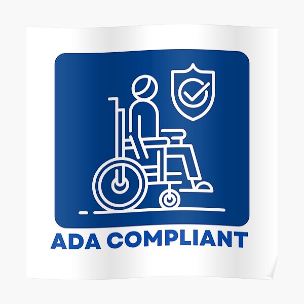 "ADA Compliant Handicap Sign Wheelchair" Poster for Sale by podlavadia ...