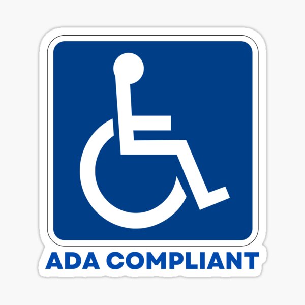 "ADA Compliant Handicap Sign Wheelchair" Sticker for Sale by podlavadia ...