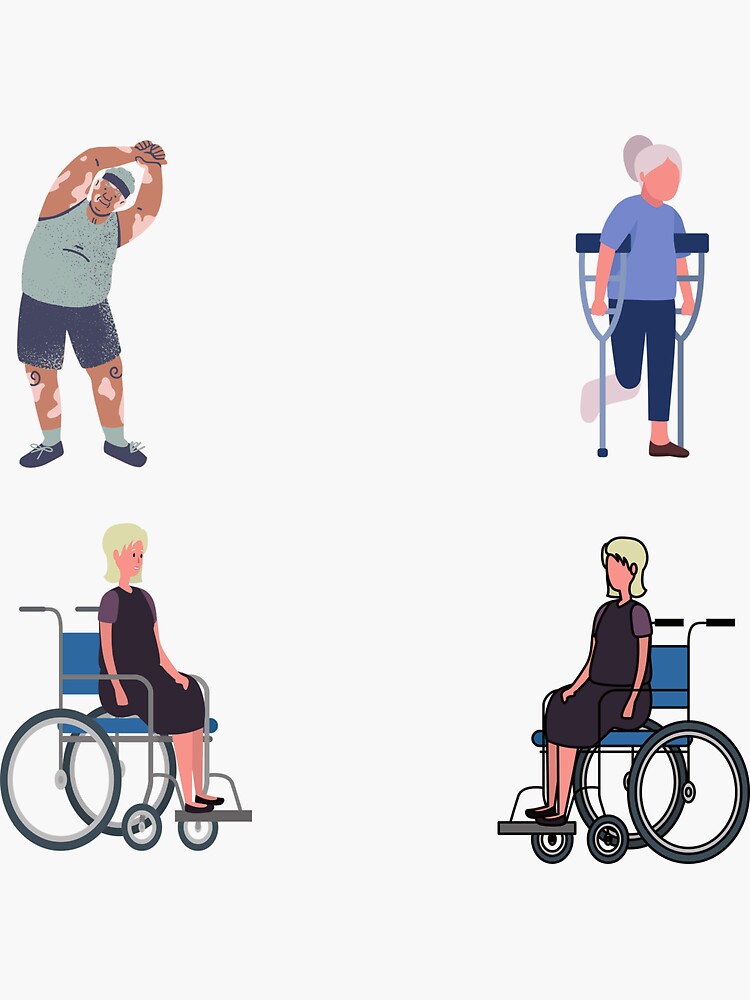 "ADA Compliant Sticker Pack of Persons with Disability" Sticker for ...