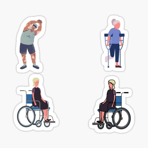 "ADA Compliant Sticker Pack of Persons with Disability" Sticker for ...