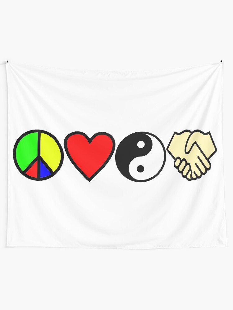 "PLUR - Peace Love Unity Respect Symbols" Tapestry for Sale by Yungsock ...