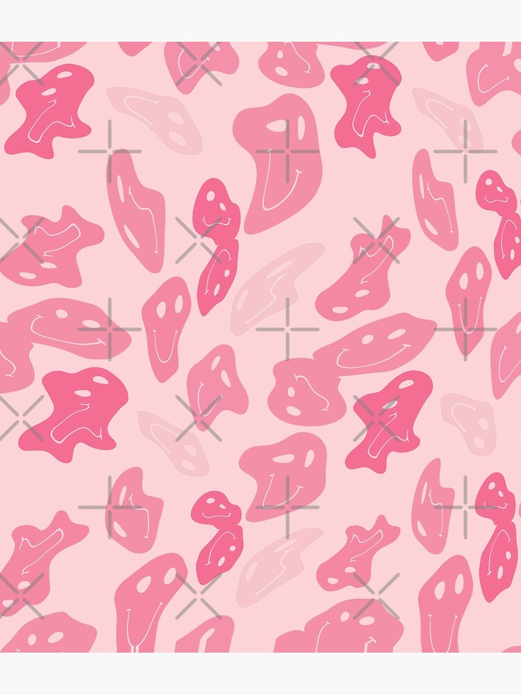 "Preppy, Pink, Aesthetic, Smiley, Trippy, Drippy Smile Face, Preppy ...