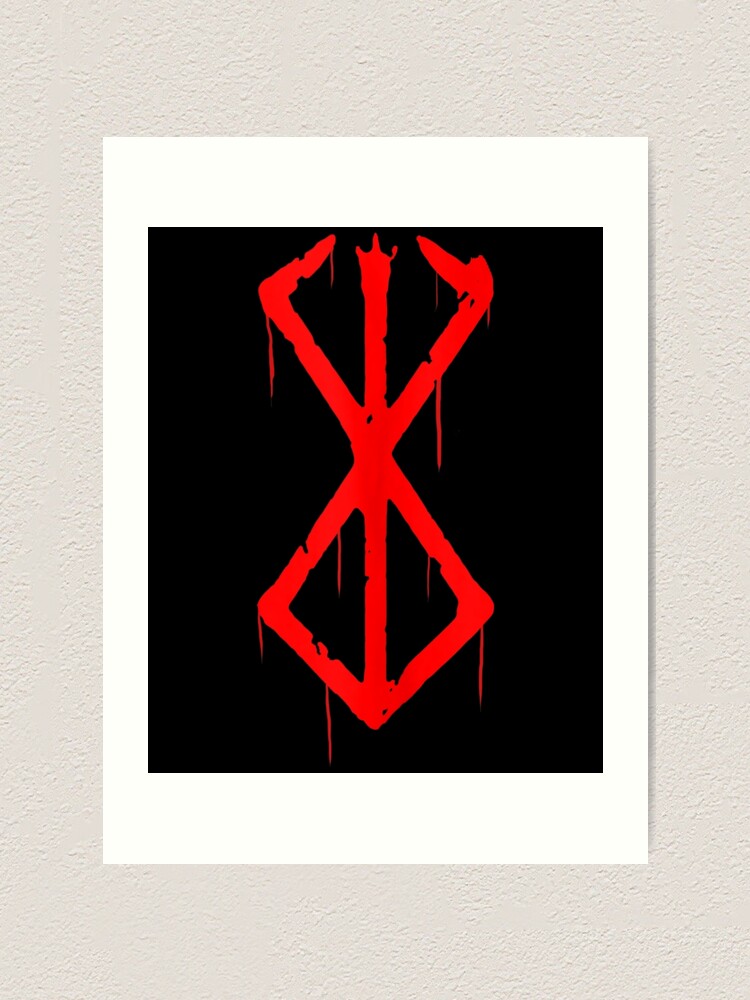 "Berserker Rune Norse Viking Warrior Bloody Symbol" Art Print for Sale ...