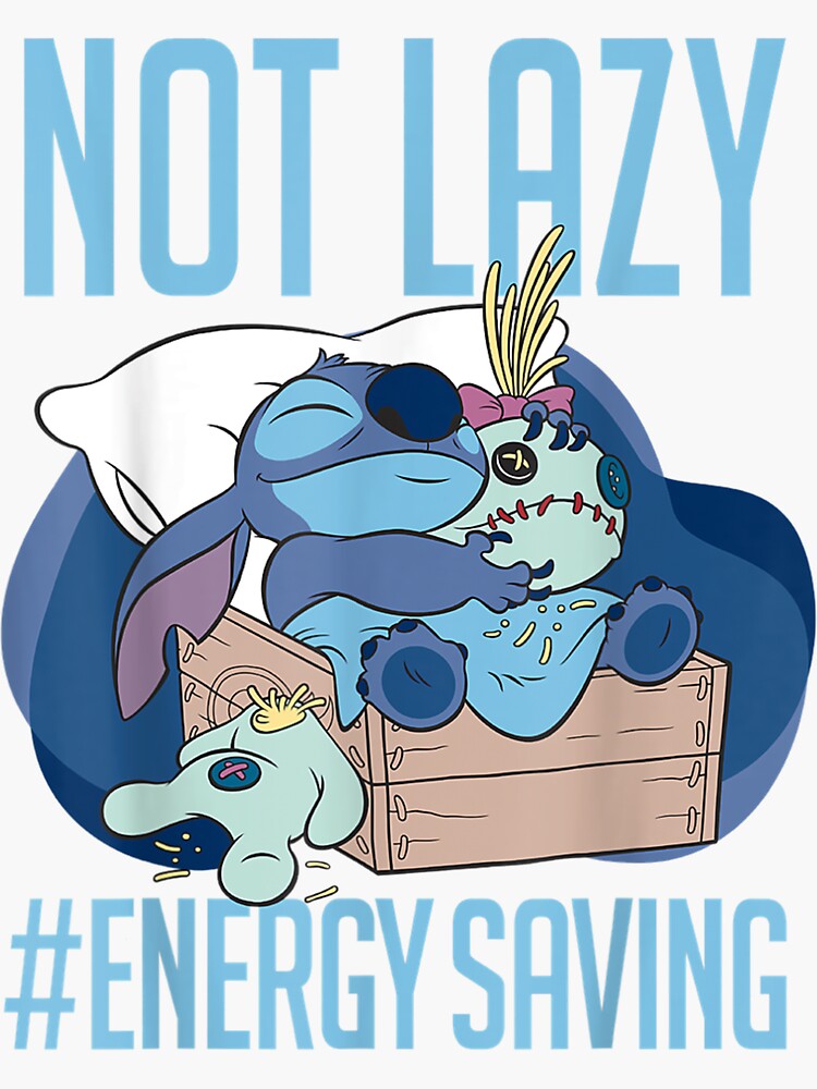 " Lilo & Stitch Not Lazy Energy Saving" Sticker for Sale by cudehot ...