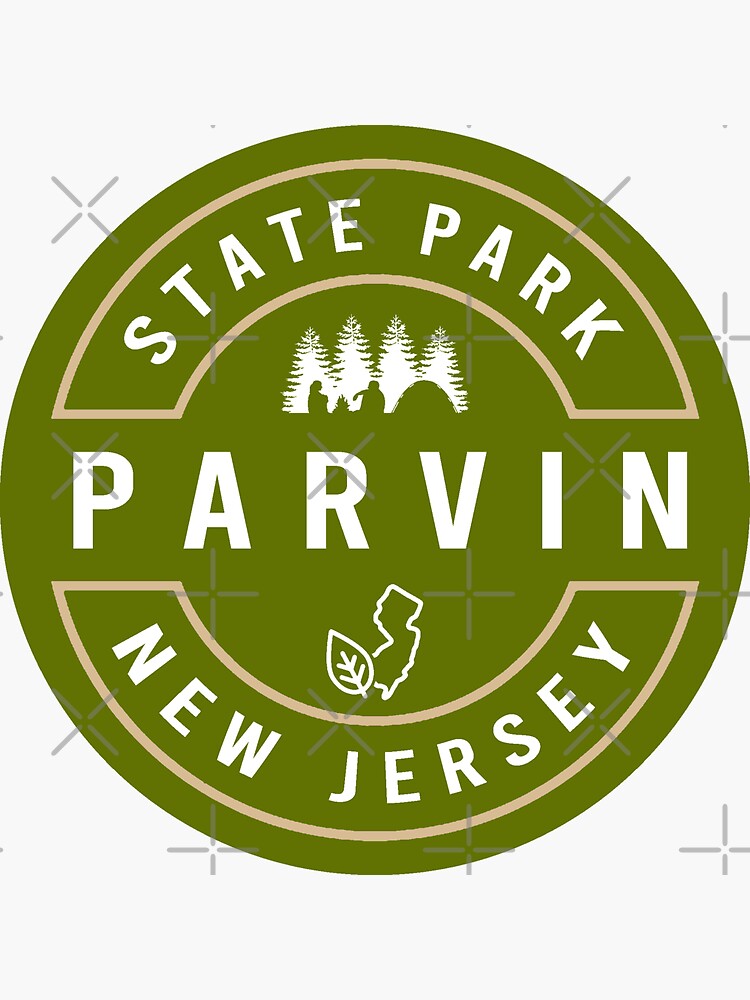 "Parvin State Park NJ Adventure Logo" Sticker for Sale by VanyaKar ...