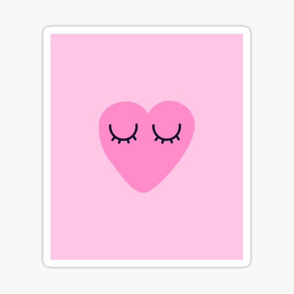 "Preppy, Pink, Aesthetic, Heart" Sticker for Sale by 1StickerShop ...