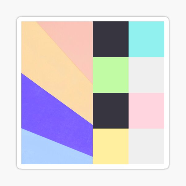 "Boho Chic Aesthetic Color Block Geometric | Black White Pastel Pink ...