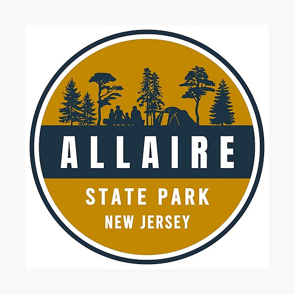 "Allaire State Park Family Camping Logo" Photographic Print for Sale by ...