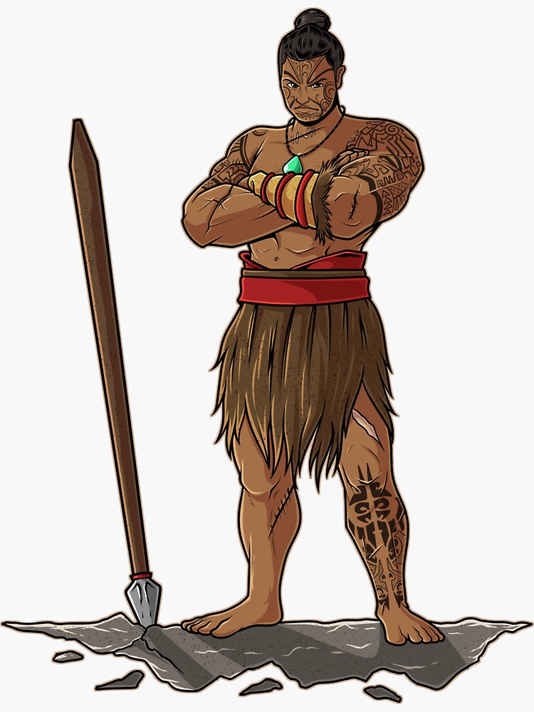 "MAORI WARRIOR" Sticker for Sale by branditdesigns | Redbubble