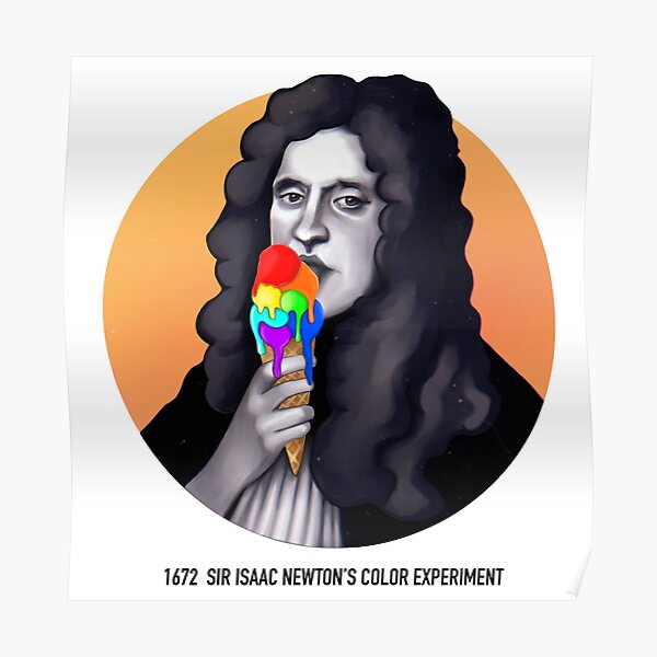 "Isaac Newton color experiment " Poster for Sale by Meakm-art | Redbubble