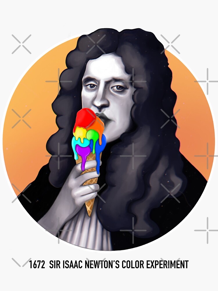 "Isaac Newton color experiment " Sticker for Sale by Meakm-art | Redbubble