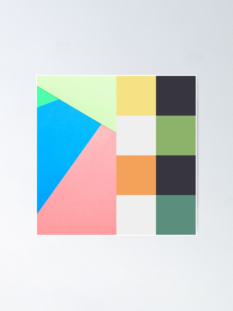 "Boho Chic Aesthetic Color Block Geometric | Black White Pastel Peach ...