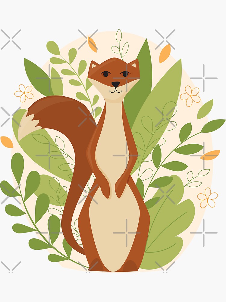 "Summer Stoat Design - Animal" Sticker for Sale by gottaBinspired ...