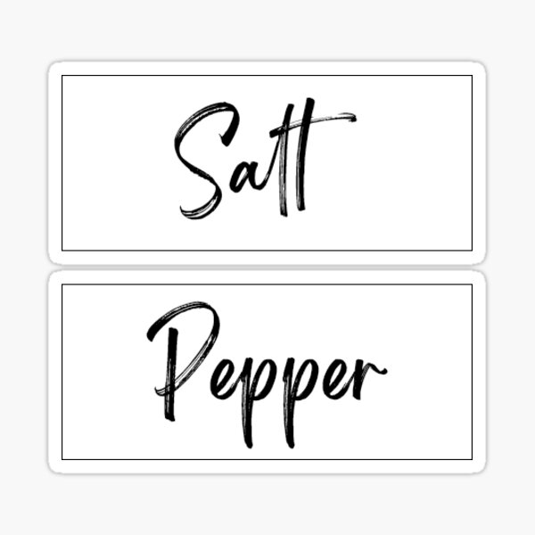 "Jar Label Sticker for Condiments Salt and Pepper" Sticker for Sale by ...