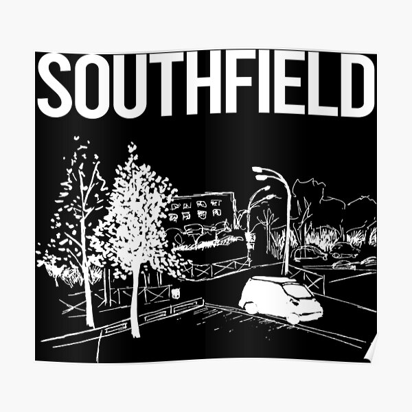 "Street Sketch Southfield" Poster for Sale by helene2kdt | Redbubble