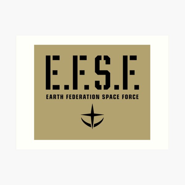 "EFSF - Earth Federation Space Force (Mobile Suit Gundam)" Art Print ...