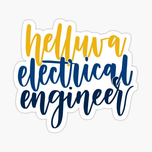 "Helluva Electrical Engineer" Sticker for Sale by callmemaddiepie ...