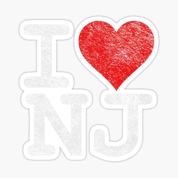 "I Love New Jersey I Heart Nj" Sticker for Sale by MogoBaby | Redbubble