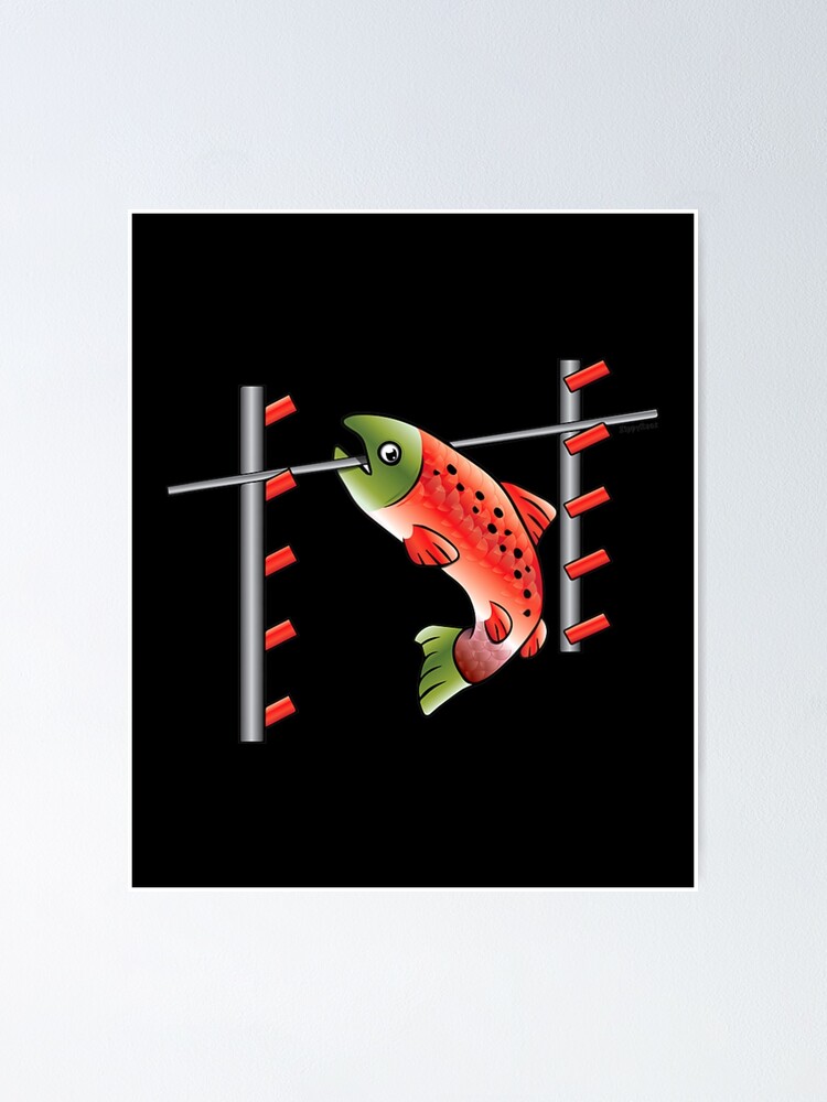 "Ninja Warrior Salmon Ladder Obstacle Course" Poster for Sale by ...