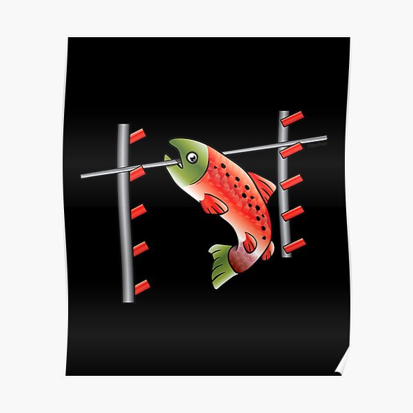 "Ninja Warrior Salmon Ladder Obstacle Course" Poster for Sale by ...