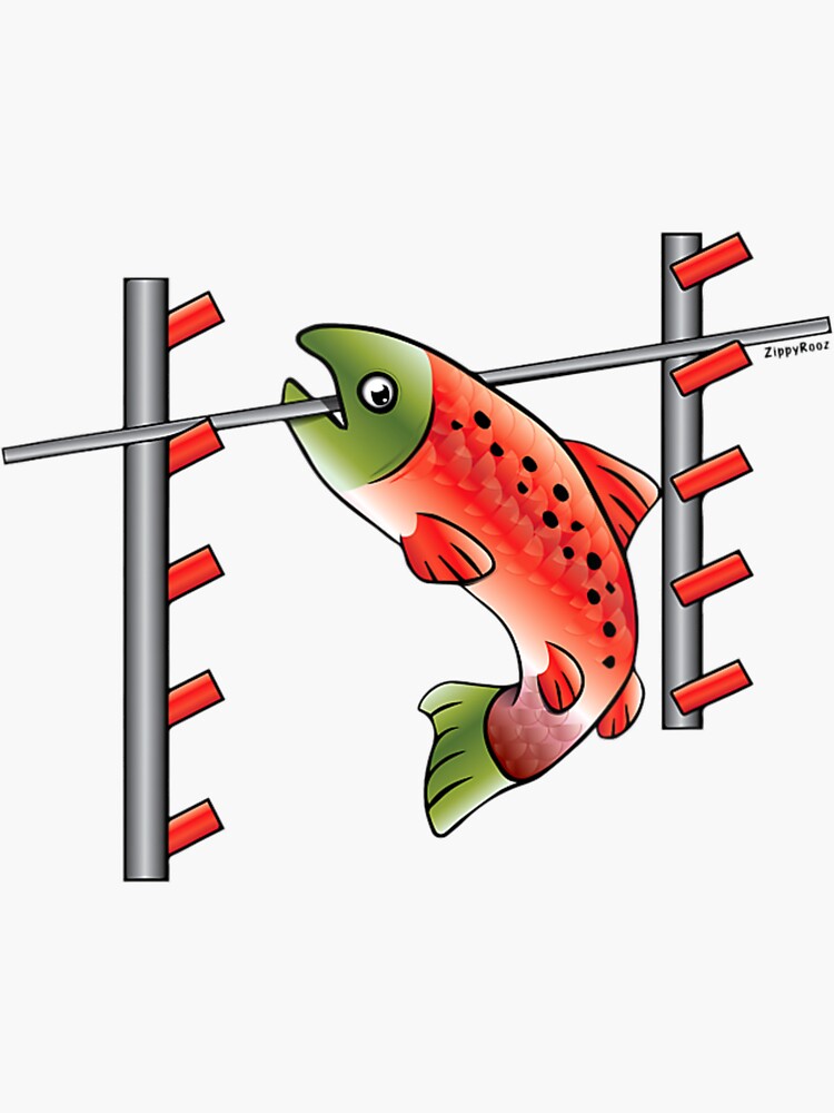 "Ninja Warrior Salmon Ladder Obstacle Course" Sticker for Sale by ...