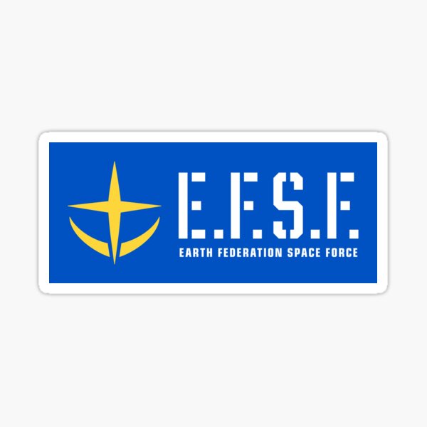 "EFSF - Earth Federation Space Force (Mobile Suit Gundam)" Sticker for ...