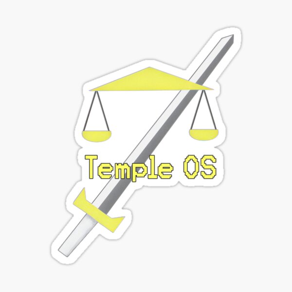 "Temple OS - TempleOS Text Logo - Terry A. Davis - Computer - Operating ...