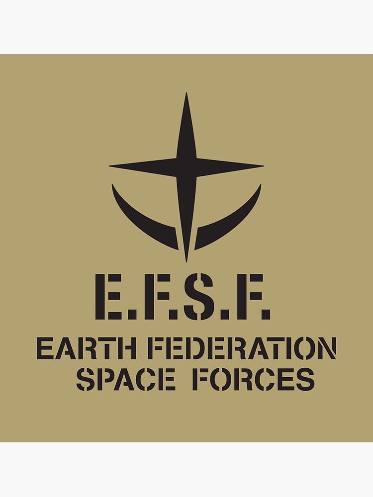 "EFSF - Earth Federation Space Force (Mobile Suit Gundam)" Sticker for ...