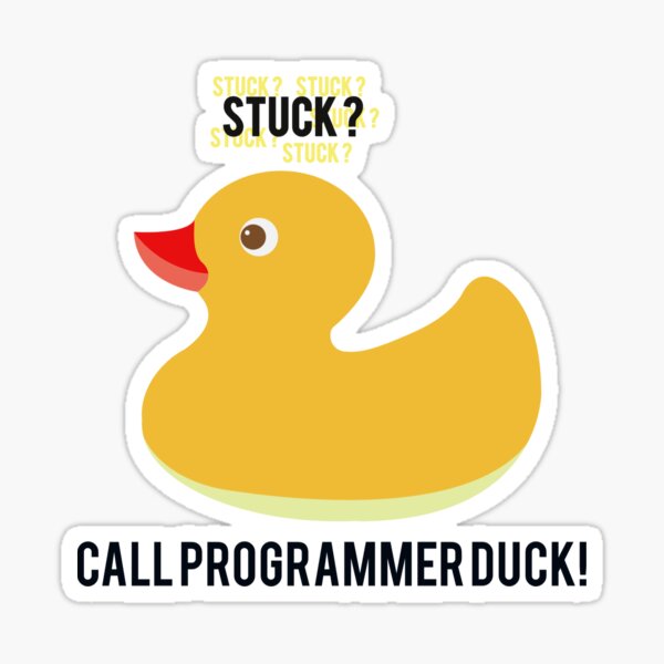Programmer Duck Coding Developer Sticker Sticker For Sale By Hummingtees Redbubble
