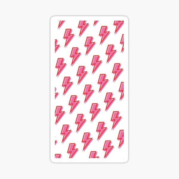 "Preppy Pink Lightning Bolts" Sticker for Sale by UpFreeze | Redbubble