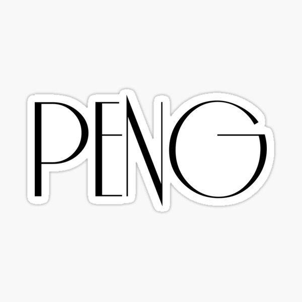 "Peng" Sticker for Sale by Zionatives | Redbubble