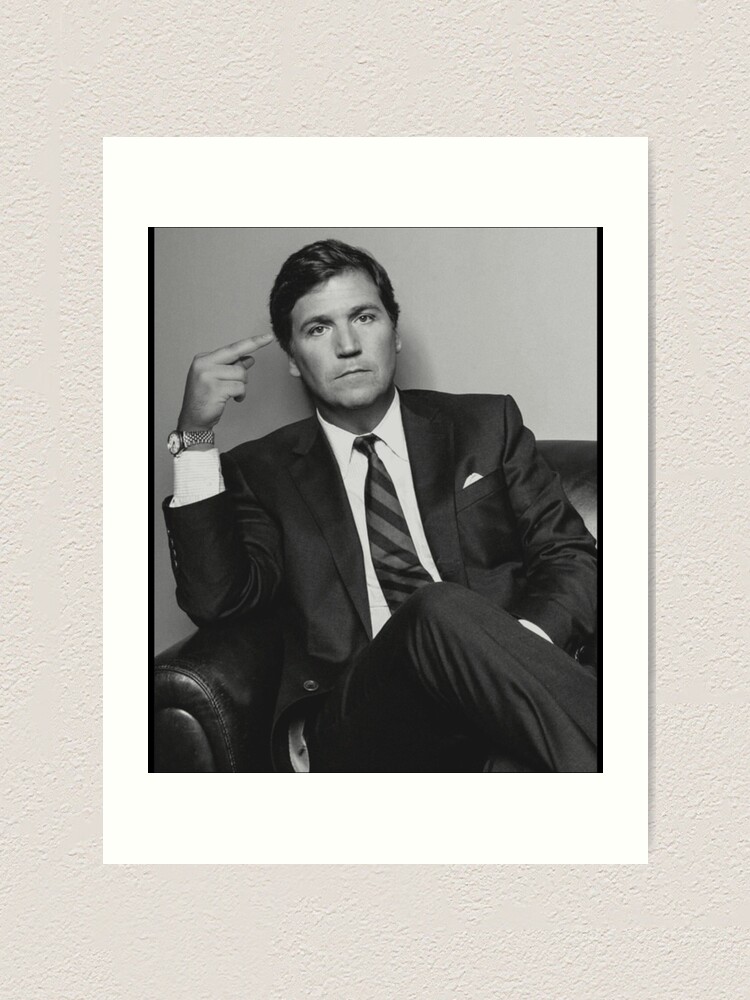 "Tucker Carlson Middle Finger Classic " Art Print for Sale by ...