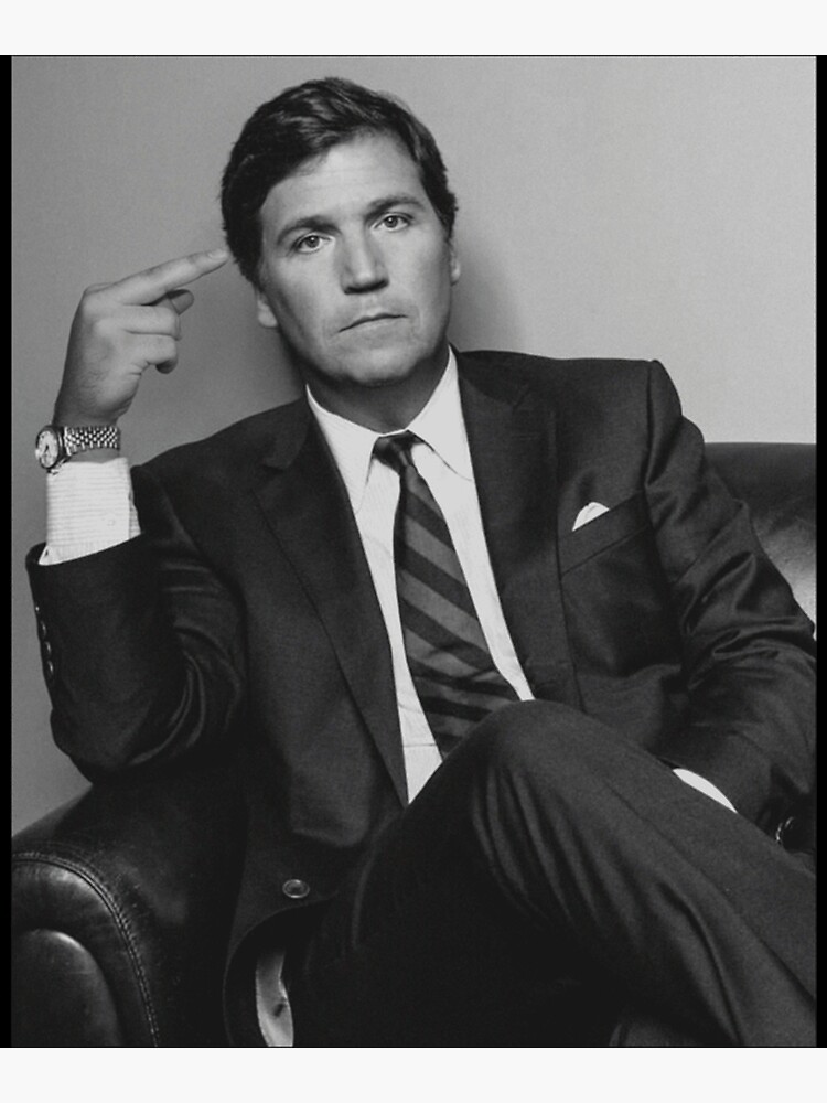 "Tucker Carlson Middle Finger Classic " Art Print for Sale by ...