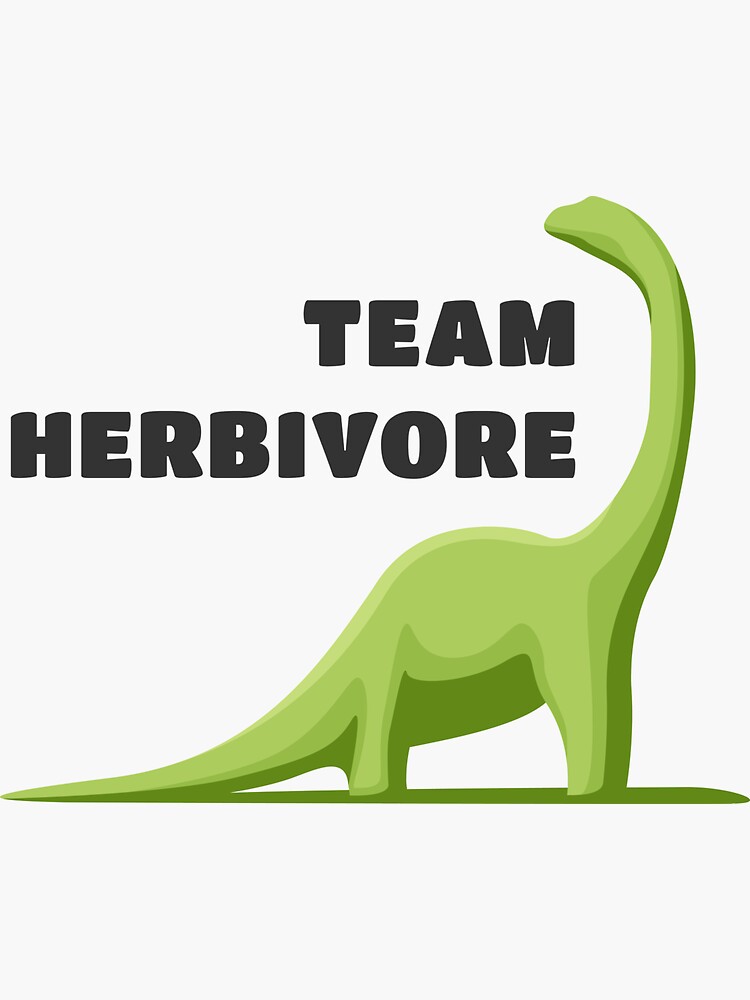 "Team Herbivore | Brontosaurus Dinosaur Long Neck" Sticker for Sale by ...