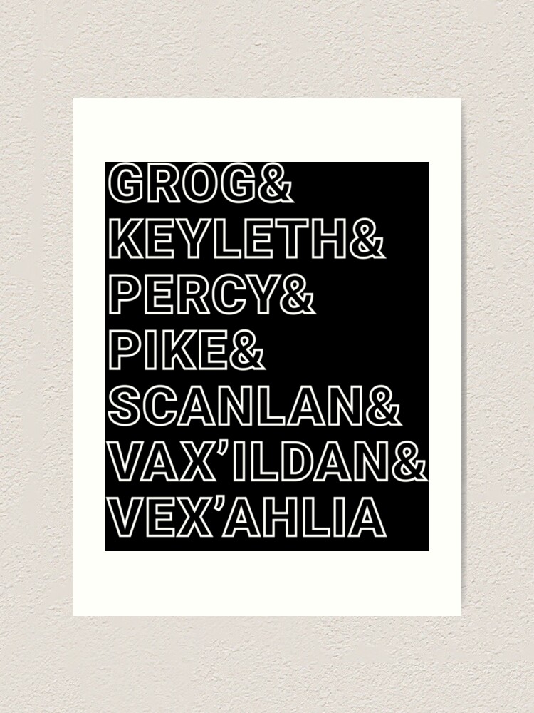 "Critical Role Campaign 1 Vox Machina Members Classic " Art Print for ...