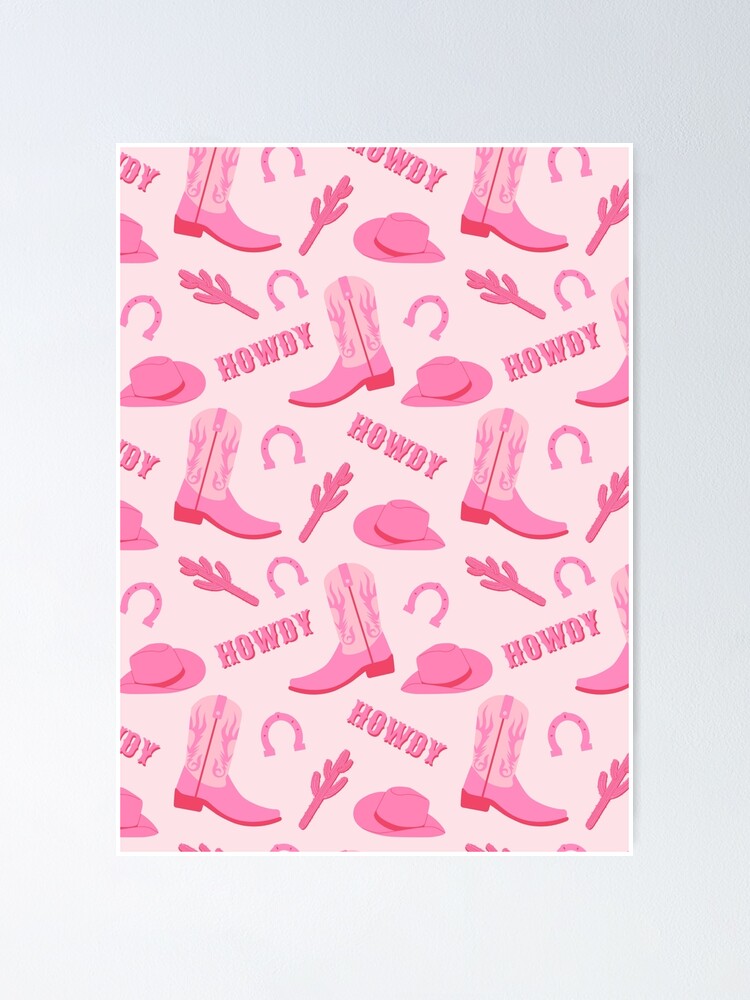 "Pink Western Cowgirl Pattern" Poster for Sale by trendyladyshop ...
