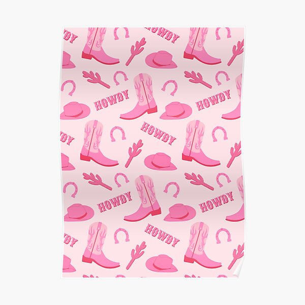 "Pink Western Cowgirl Pattern" Poster for Sale by trendyladyshop ...