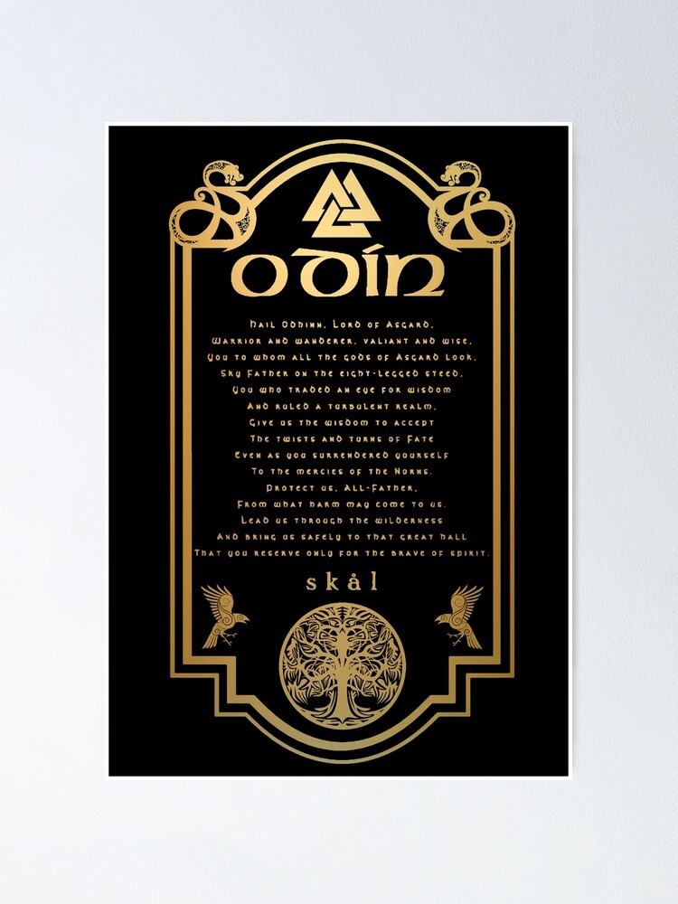 "Prayer To Odin" Poster for Sale by FantasySkyArt | Redbubble