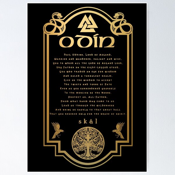 "Prayer To Odin" Poster for Sale by FantasySkyArt | Redbubble