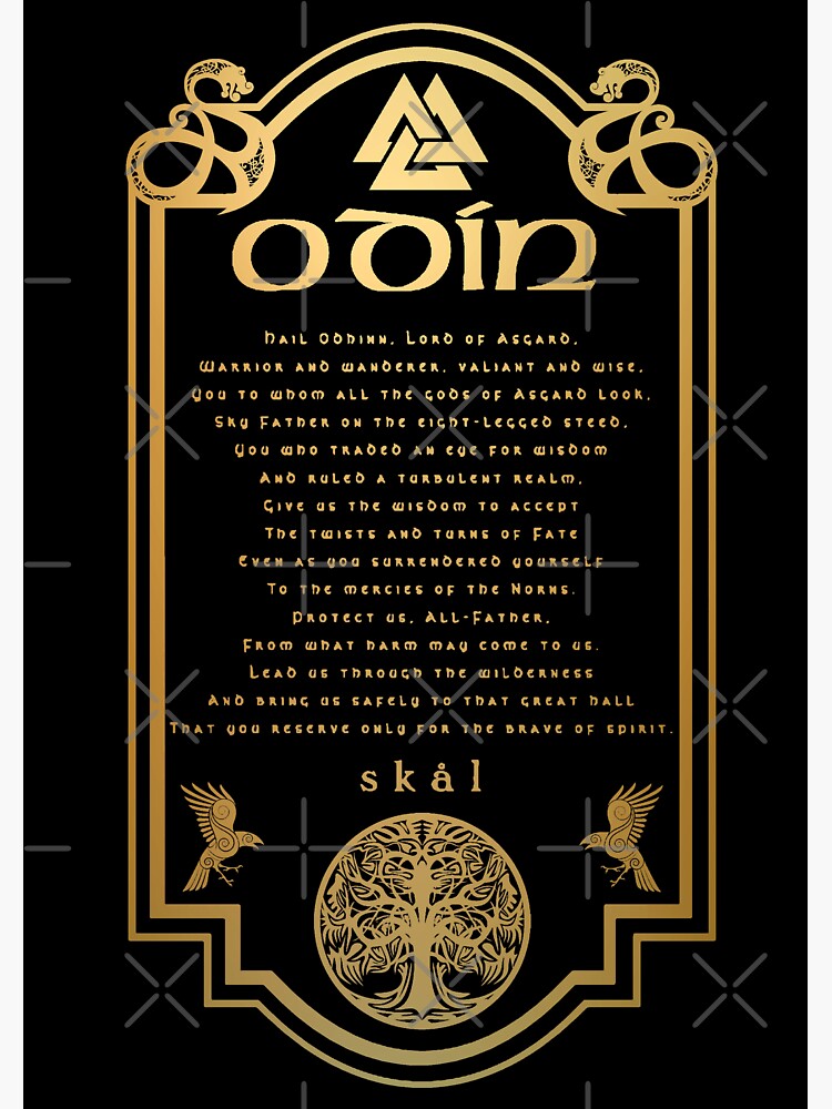 "Prayer To Odin" Sticker for Sale by FantasySkyArt | Redbubble
