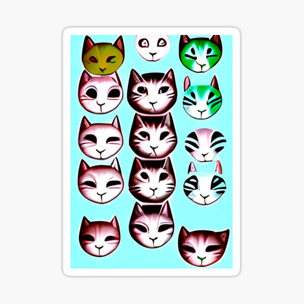 "The cat collage " Sticker for Sale by Primrosearts | Redbubble