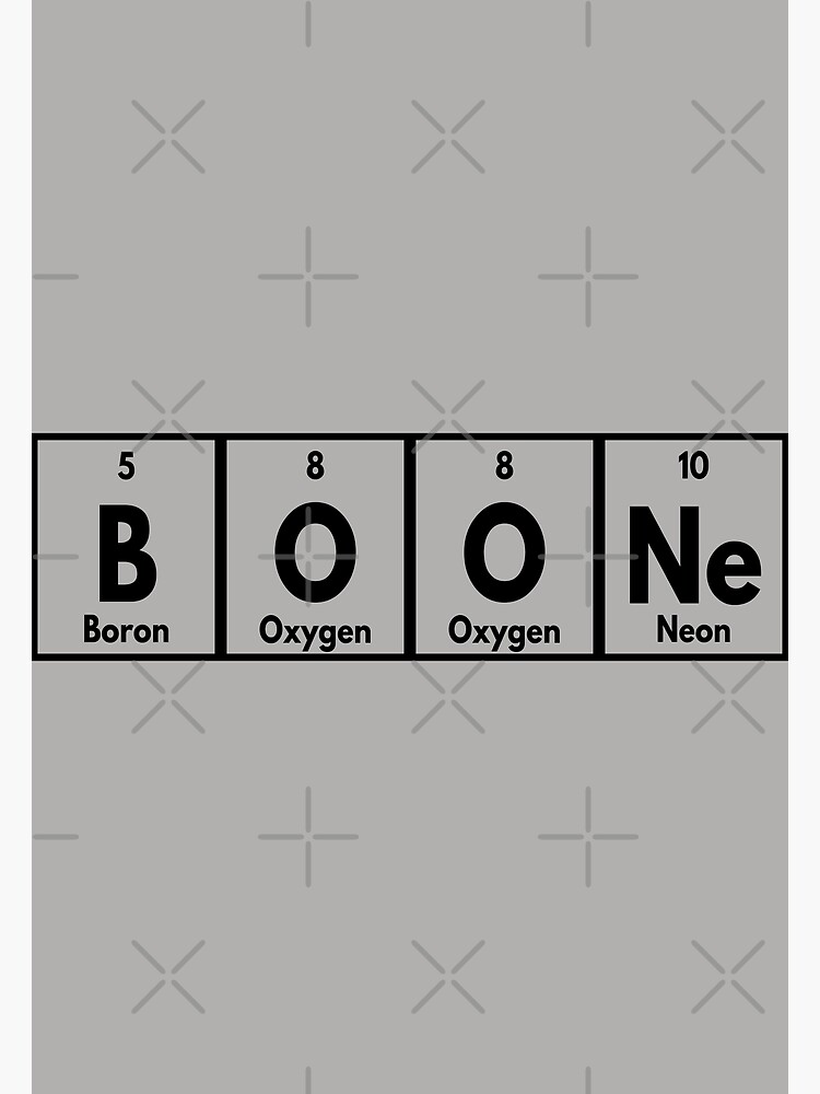 "Boone| Periodic Table Name" Poster for Sale by PeriodicBliss | Redbubble