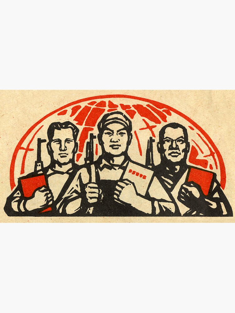 "Vintage Style of Comintern Propaganda " Sticker for Sale by ...