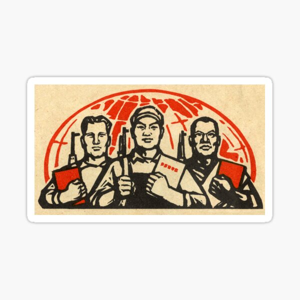 "Vintage Style of Comintern Propaganda " Sticker for Sale by ...