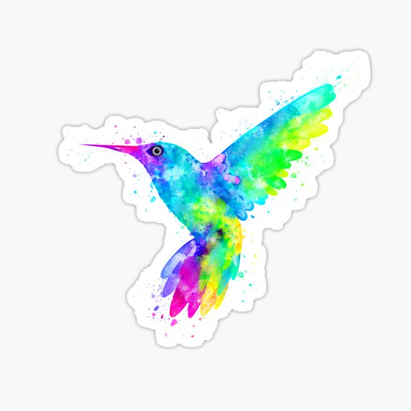 "Watercolor Hummingbird" Sticker for Sale by turntiner | Redbubble