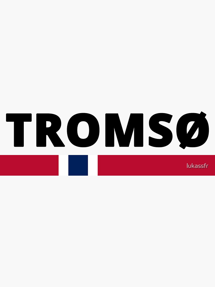 "Tromsø Norway Flag Minimalist" Sticker for Sale by lukassfr | Redbubble