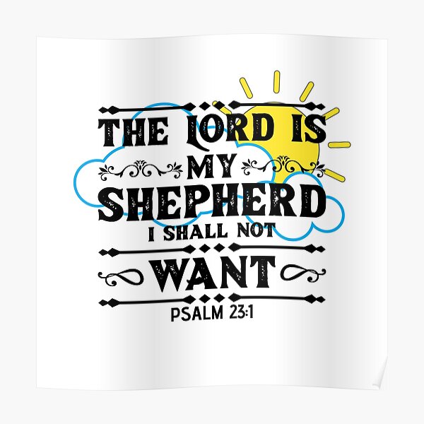 Póster «El Señor es mi pastor nada me faltará - Salmo 23 KJV - Iglesia ...