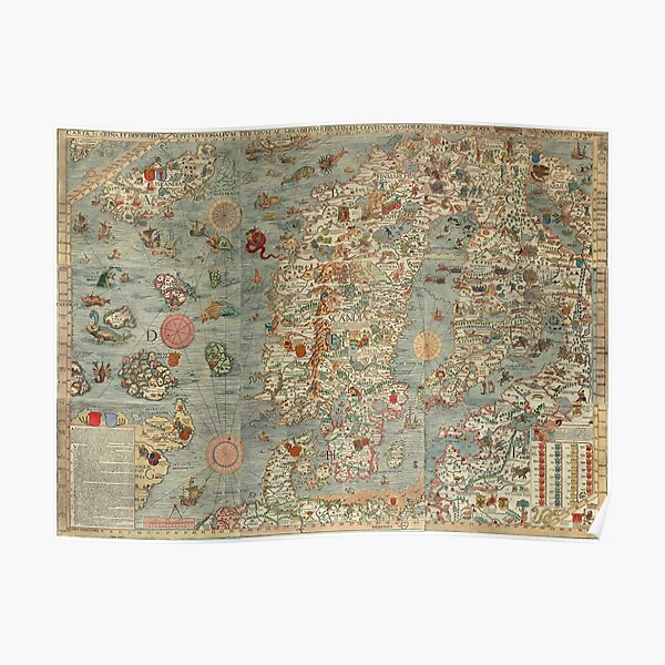 "Sea map" Poster for Sale by alalaura | Redbubble