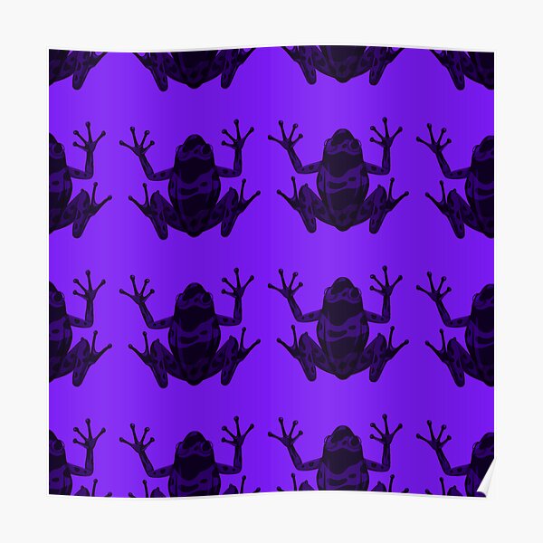 "Dart Frog on Purple Background" Poster for Sale by Art-by-Geoff ...